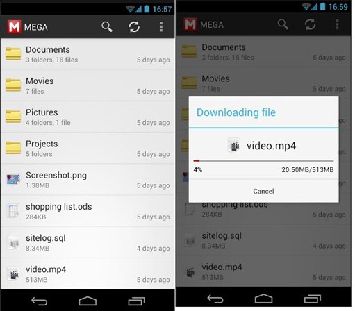 Cloud - Mega já está disponível no Android - Portal Tailândia